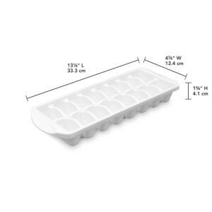 Sterilite Stacking Ice Cube Tray, Save Space and Stack Trays in Freezer - White, 12-Pack