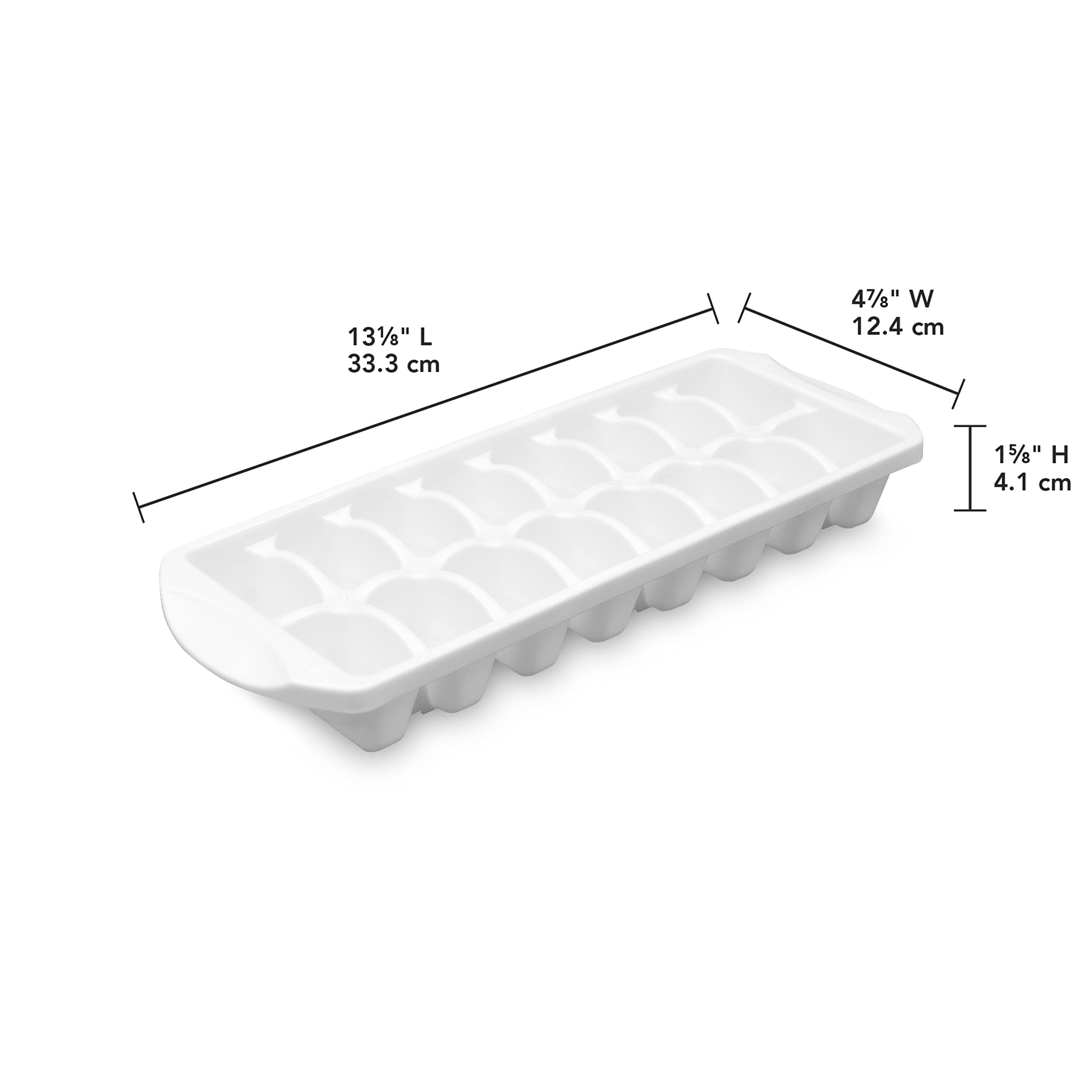 Sterilite Stacking Ice Cube Tray, Save Space and Stack Trays in Freezer - White, 12-Pack