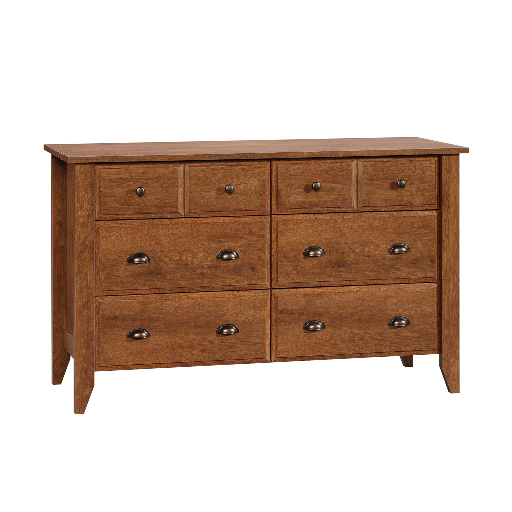 Sauder Shoal Creek Dresser, L: 60.0" x W: 16.73" x H: 35.04, Oiled Oak finish