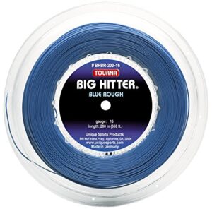 tourna big hitter blue rough 16g reel maximum spin polyester tennis string