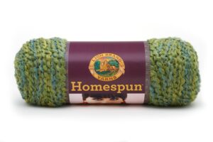 lion brand yarn 790-415a homespun yarn, pesto