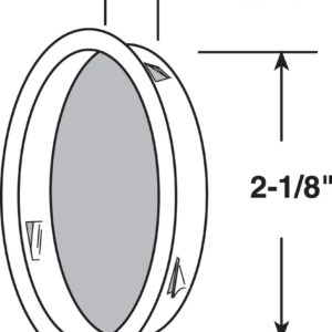 Prime-Line N 7209 Mortise Closet Door Pull, 5/16 In. Depth x 2-1/8 In. Outside Diameter, Solid Steel, Satin Nickel Finish (2 Pack)