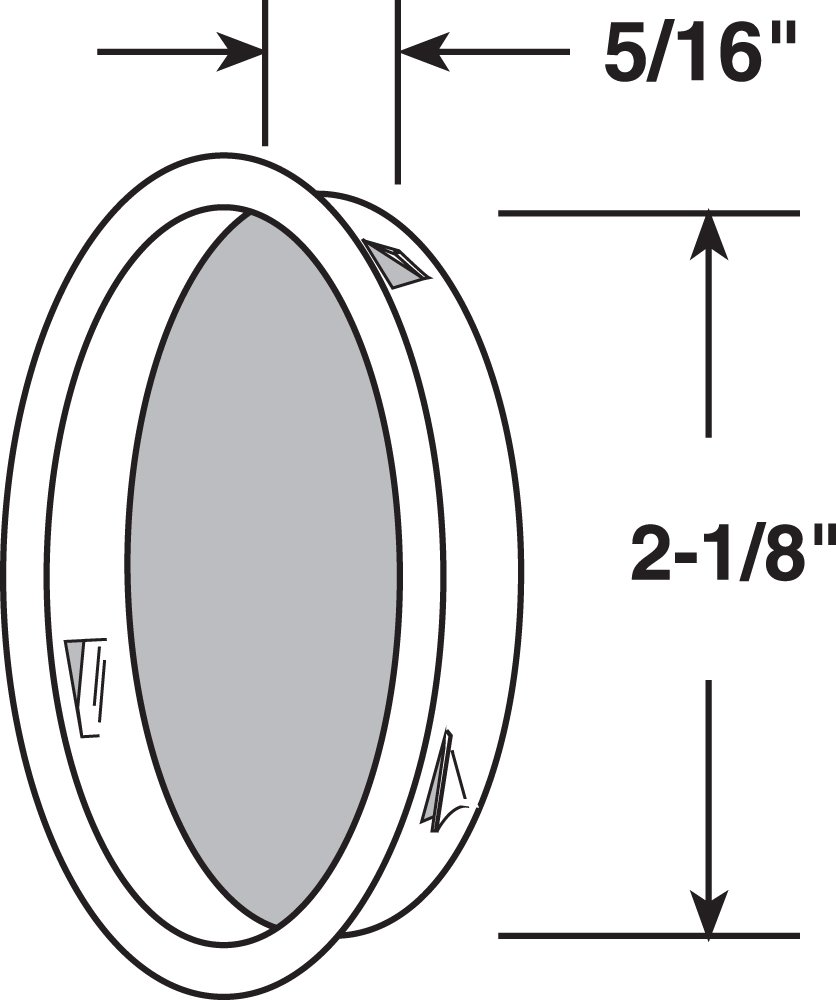 Prime-Line N 7209 Mortise Closet Door Pull, 5/16 In. Depth x 2-1/8 In. Outside Diameter, Solid Steel, Satin Nickel Finish (2 Pack)