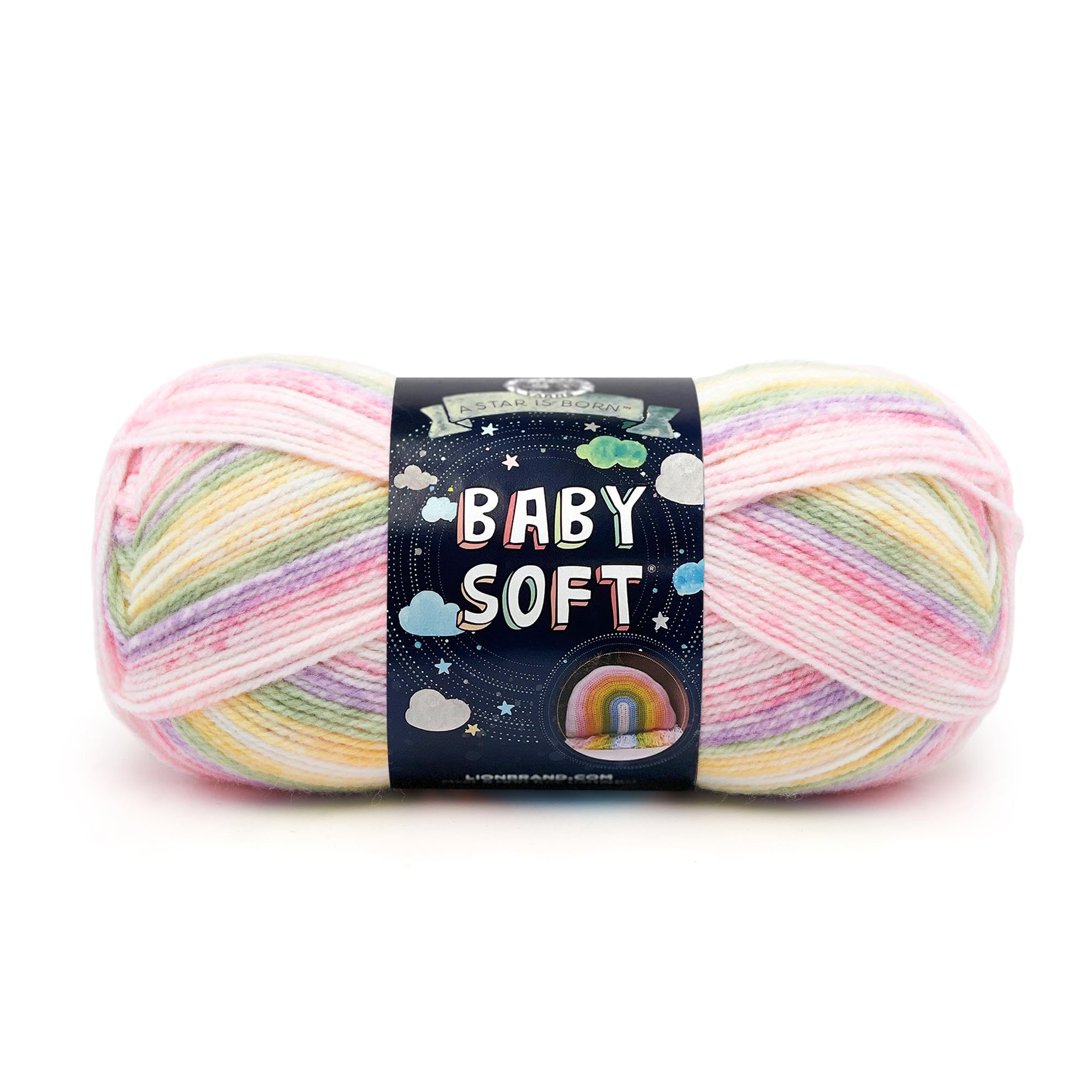 Lion Brand Yarn 920-219C Babysoft Yarn, Circus Print (1 skein)