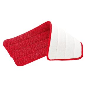 rubbermaid reveal spray mop replacement head, red, reusable wet mop microfiber pad for floor cleaning in kitchen/bathroom/hallway/school