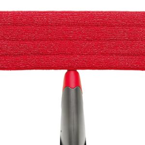 Rubbermaid Reveal Spray Mop Replacement Head, Red, Reusable Wet Mop Microfiber Pad for Floor Cleaning in Kitchen/Bathroom/Hallway/School