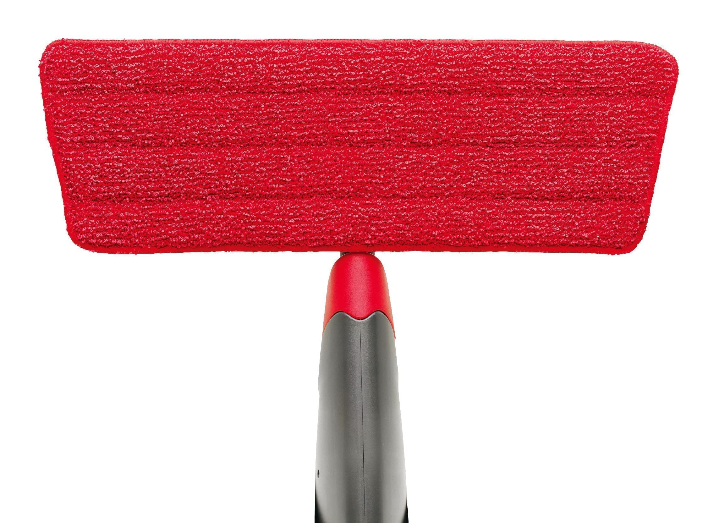 Rubbermaid Reveal Spray Mop Replacement Head, Red, Reusable Wet Mop Microfiber Pad for Floor Cleaning in Kitchen/Bathroom/Hallway/School