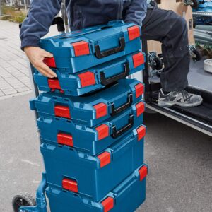 BOSCH L-BOXX-1 4.5 In. x 14 In. x 17.5 In. Stackable Tool Storage Case , Blue