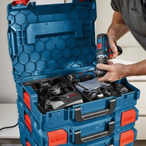 BOSCH L-BOXX-1 4.5 In. x 14 In. x 17.5 In. Stackable Tool Storage Case , Blue