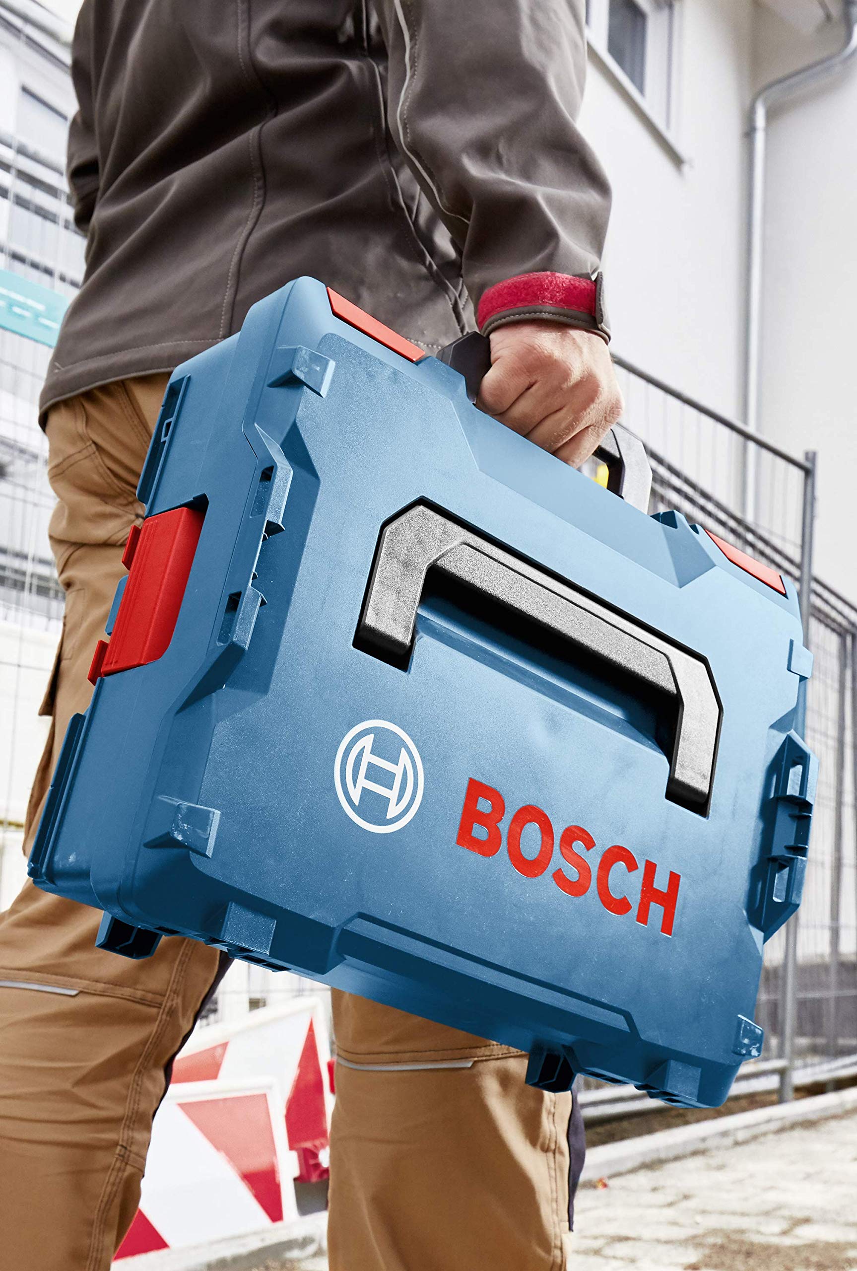 BOSCH L-BOXX-1 4.5 In. x 14 In. x 17.5 In. Stackable Tool Storage Case , Blue