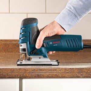 BOSCH JS470EB Corded Barrel-Grip Jig Saw - 120V Low Vibration, 7 Amp Variable Speed for Smooth Cutting up to Up To 5-7/8 Inch on Wood, 3/8 Inch on Steel For Countertops