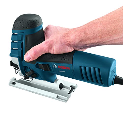 BOSCH JS470EB Corded Barrel-Grip Jig Saw - 120V Low Vibration, 7 Amp Variable Speed for Smooth Cutting up to Up To 5-7/8 Inch on Wood, 3/8 Inch on Steel For Countertops