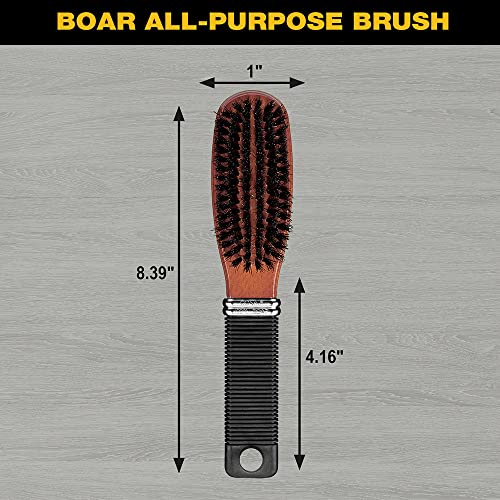 Conair All Purpose Boar Bristle hairbrush - Hair brush - Hairbrush for Men and Women - Brown