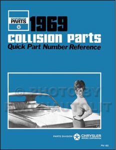 1969 mopar body collision parts book reprint