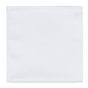 jacob alexander men's pocket square solid color handkerchief - white