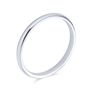 bling jewelry simple minimalist thin stackable .925 sterling silver couples wedding band ring for men for women 2mm