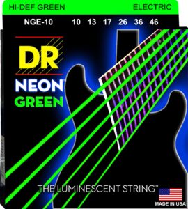 dr strings hi-def neon electric guitar strings (nge-10)