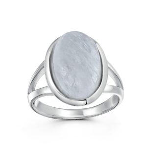 bling jewelry oval cabochon bezel gemstone split shank boho statement iridescent mood changing moonstone ring women for teen .925 sterling silver