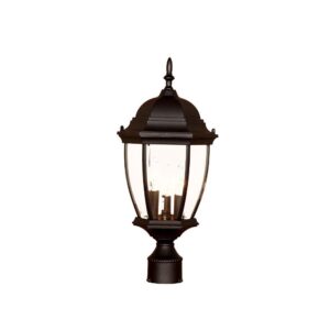 acclaim 5017bk wexford collection 3-light post mount outdoor light fixture, matte black