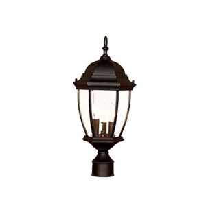 Acclaim 5017BK Wexford Collection 3-Light Post Mount Outdoor Light Fixture, Matte Black