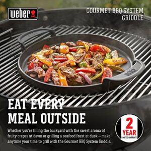 Weber Gourmet BBQ System Griddle, Schwarz 15.00 x 15.00 x 2.00 Inches