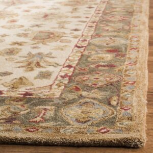 SAFAVIEH Anatolia Collection Area Rug - 8' x 10', Ivory, Handmade Traditional Oriental Wool, Ideal for High Traffic Areas in Living Room, Bedroom (AN547B)