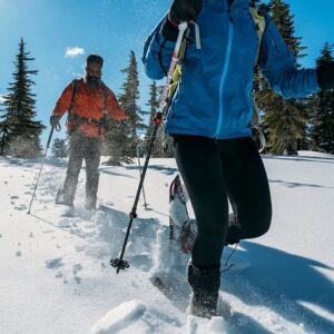 Crescent Moon Yellowstone 24.5 Aluminum Snowshoe (Red): Unisex, Ultralight Trail Snowshoe with Award Winning Single Loop Pull Binding, Aluminum Crampons and Heel Lifts