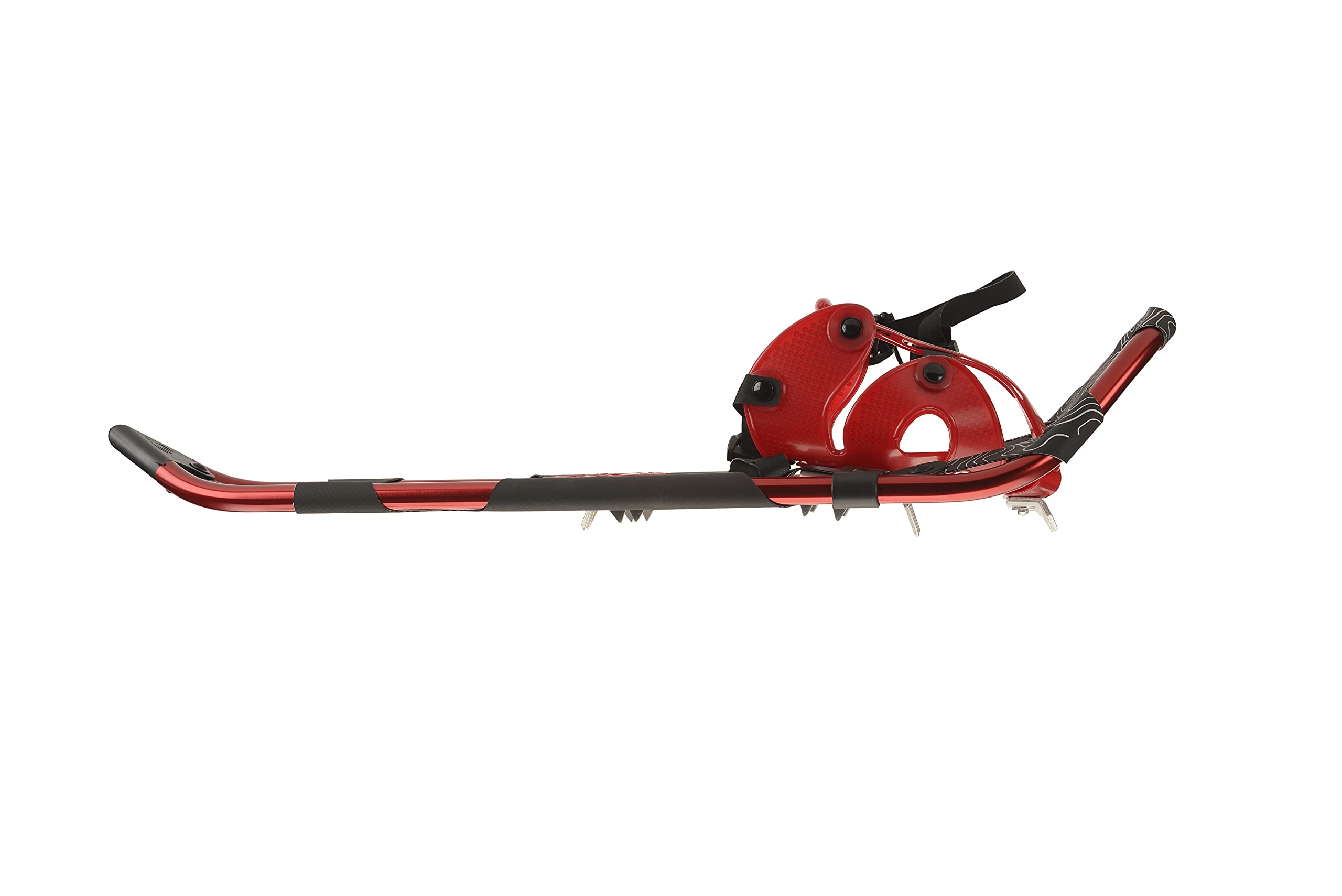 Crescent Moon Yellowstone 24.5 Aluminum Snowshoe (Red): Unisex, Ultralight Trail Snowshoe with Award Winning Single Loop Pull Binding, Aluminum Crampons and Heel Lifts