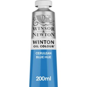 winsor & newton winton oil color, 200ml (6.75-oz) tube, cerulean blue hue