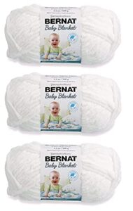 bernat baby blanket yarn (3-pack) white 161103-30053