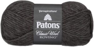 patons classic wool roving yarn (6-pack) dark grey 241077-77040