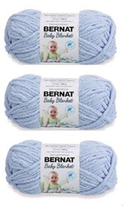 bernat baby blanket yarn (3-pack) baby blue 161103-32023