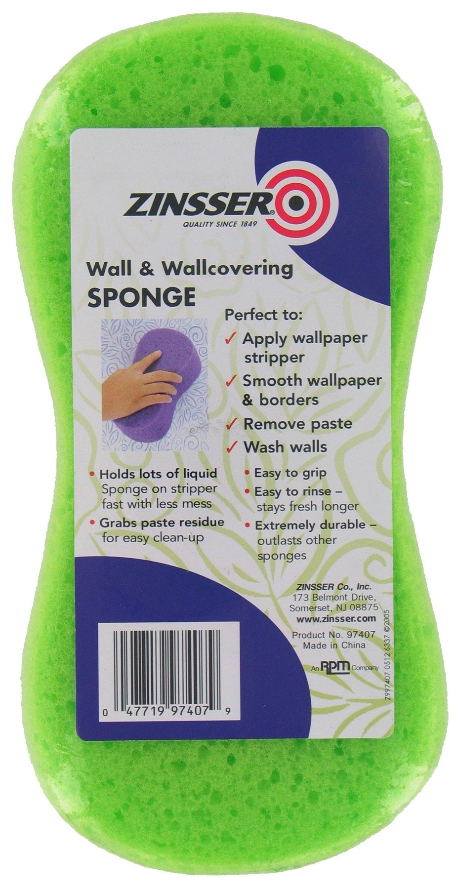 Zinsser 97409 Wallcovering Sponge