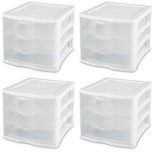 sterilite 9.625 in. h x 11 in. w x 13.5 in. d stackable drawer organizer (pack of 1)