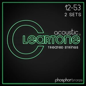 cleartone phosphor bronze light acoustic guitar strings 12-53 (2-pack)