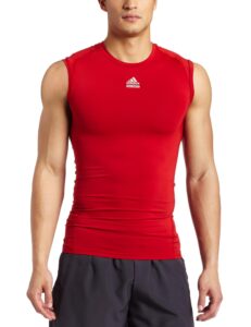 adidas men's techfit cut and sewn sleeveless top (universe red, xx-large)