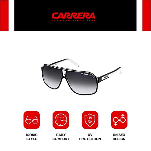 Carrera Grand Prix 2 T4M Pilot Sunglasses Lens Categ, Black/White, 64mm