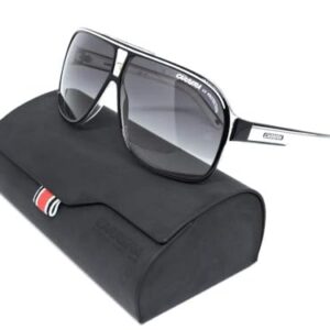 Carrera Grand Prix 2 T4M Pilot Sunglasses Lens Categ, Black/White, 64mm