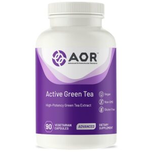 aor, active green tea, natural high-potency green tea extract, with egcg catechins (150 mg), vegan take daily, 90 capsules (30 servings)