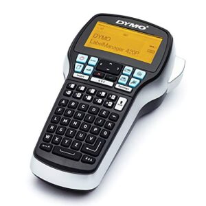 Dymo LabelManager 420P High Performance Rechargeable Portable Label Maker Kit, ABC Keyboard with 4 Rolls of D1 Labels & Carrying Case