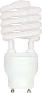 satco s8206 23 watt (100 watt) 1600 lumens mini spiral cfl soft white 2700k gu24 base light bulb