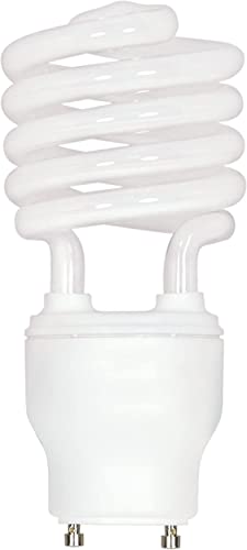 Satco S8206 23 Watt (100 Watt) 1600 Lumens Mini Spiral CFL Soft White 2700K GU24 Base Light Bulb