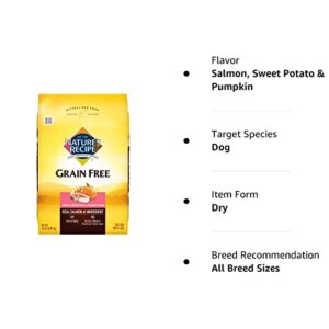 Nature’s Recipe Grain Free Salmon, Sweet Potato & Pumpkin Recipe Dry Dog Food, 24 lb. Bag