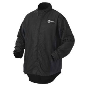 Welding Jacket, 2XL, 30", Black/Navy