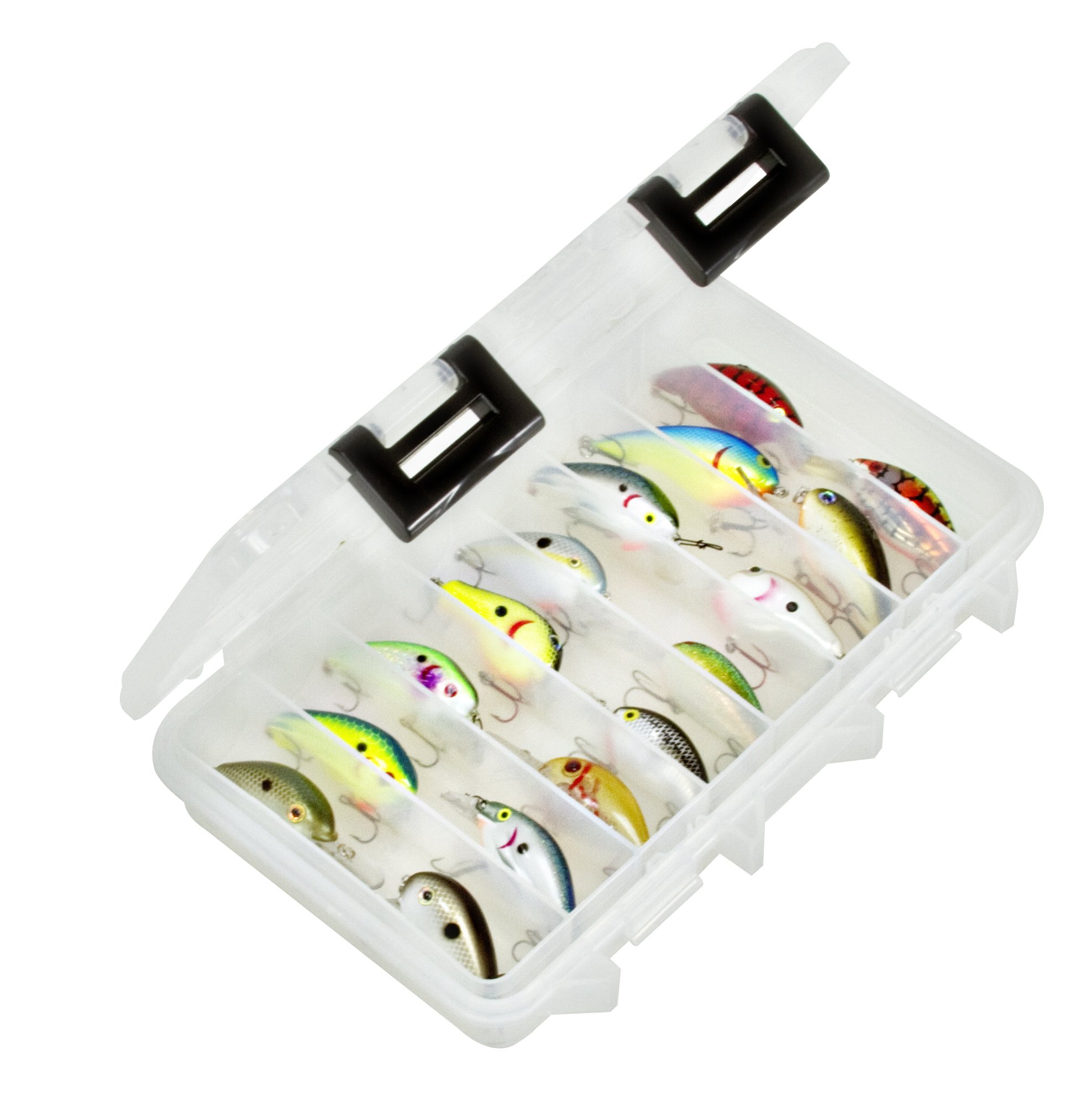 Plano Elite Series Crankbait StowAway 3600, Medium, Transparent, Holds Up to 16 Individual Crankbait Lures, Tangle-Free Bait Tackle Storage and Organizer, Utility Boxes for Fishing