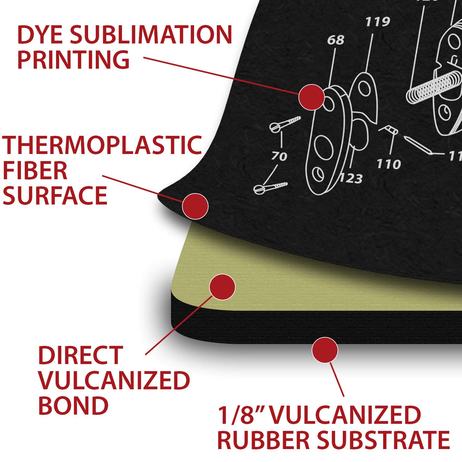 TekMat Gun Cleaning Mat for use with Beretta 92-M9 , Black