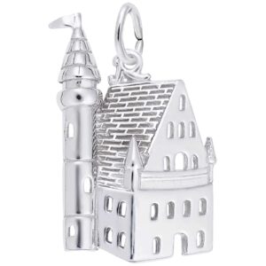 rembrandt charms castle charm, sterling silver