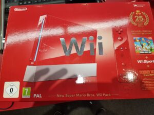 nintendo wii console (red)