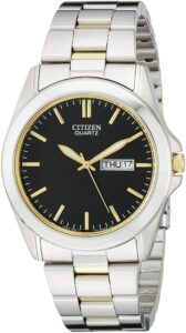 citizen quartz mens watch, stainless steel, classic, two-tone (model: bf0584-56e)