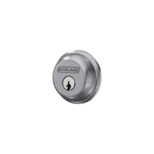 Schlage B60 N 626 Deadbolt, Keyed 1 Side, Highest Residential Security, Satin Chrome